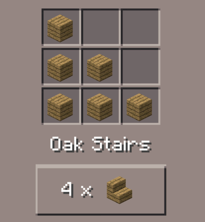 Oak Stairs: Minecraft Pocket Edition: CanTeach